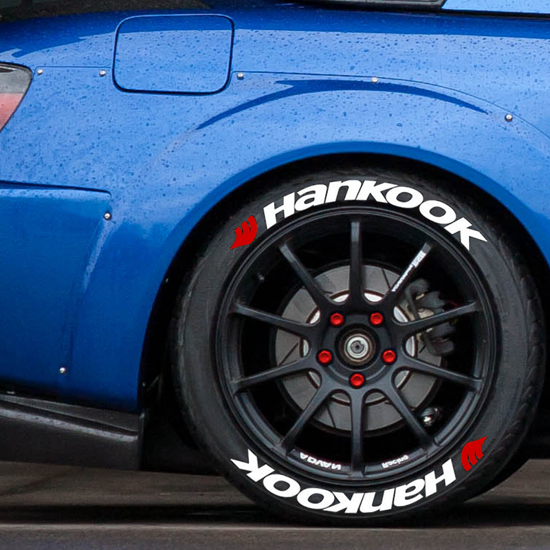 8X HANKOOK Tire Lettering Sticker For 15"-24" Wheels Letters Height 1. ...