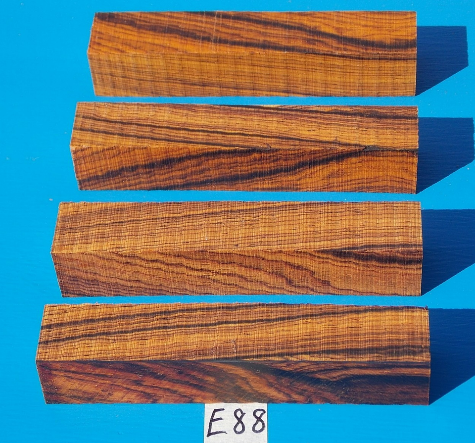 4 PEN BLANKS~COCOBOLO ROSEWOOD~4 TURNING COCOBOLO PEN BLANKS~~EXOTIC ...
