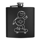 6oz (170ml) 'Turtle On Skateboard' Pocket Hip Flask (HP00014263) | eBay