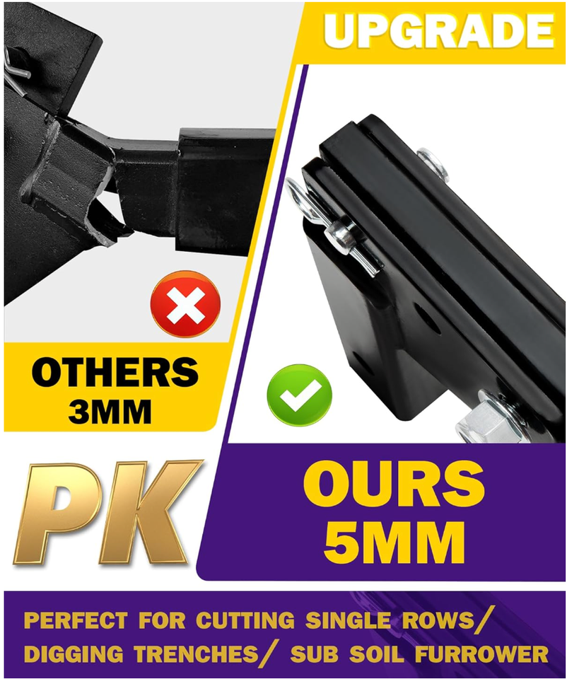 Hitch Mounted Trencher for 3 Point Hitch Hitch Lawn Ripper for ATV/UTV ...