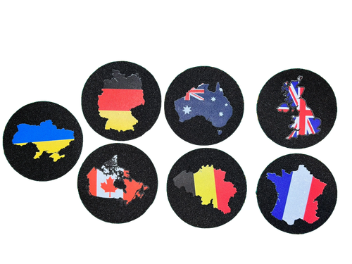 Outline Of Country Flags Morale Patch Sew On Or Hook Backed Free UK ...