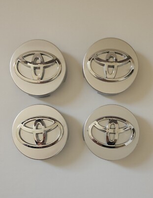 Silver Center Wheel Hub Covers Fits Toyota* Aftermarket Custom ...