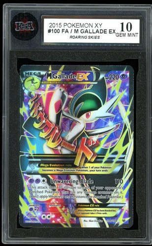 2015 Pokemon Roaring Skies #100 M Gallade EX full Art KSA 10 Gem Mint ...