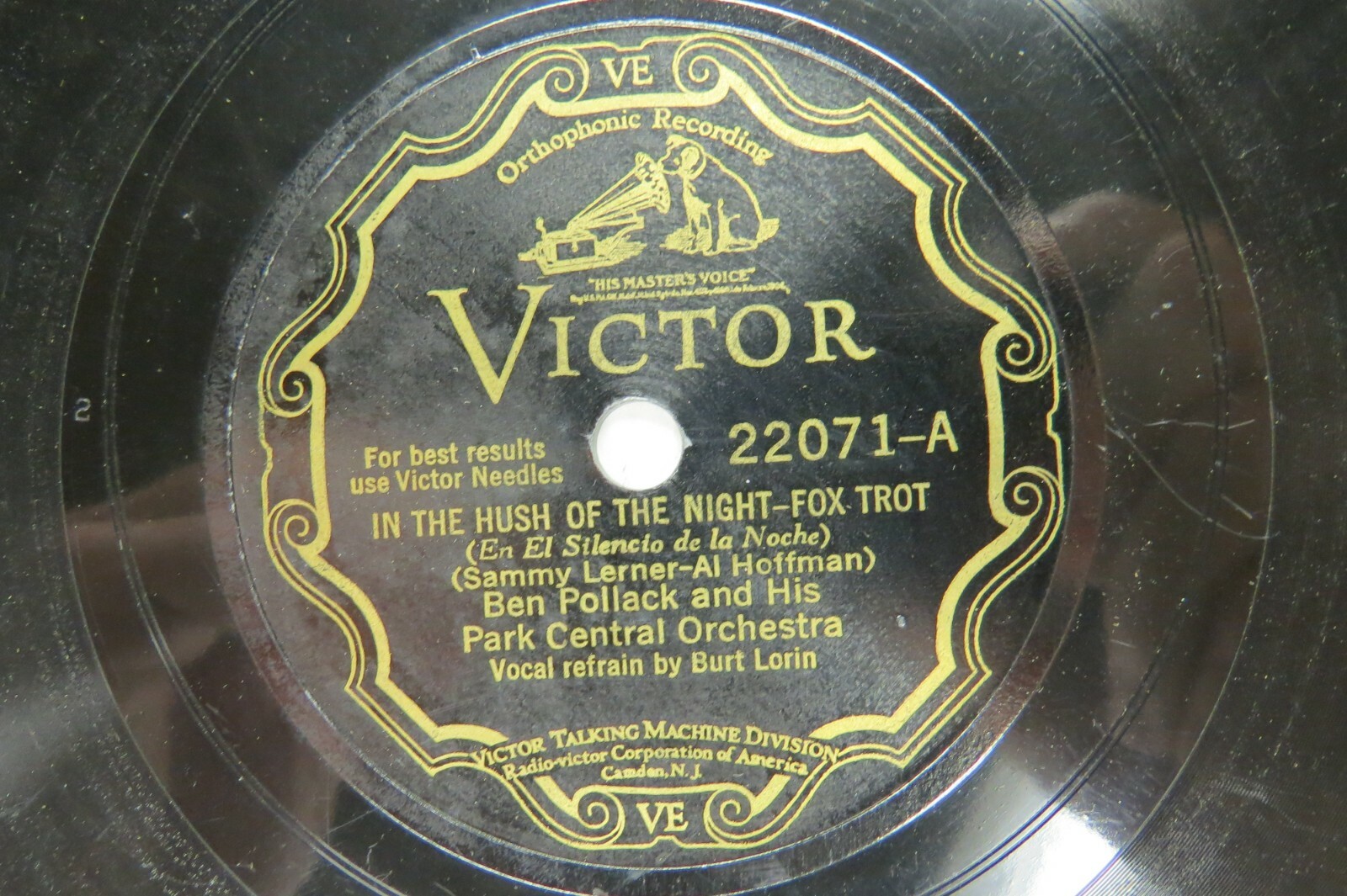Ben Pollack & Orch. - VICTOR 22071 - In the Hush of the Night & Won ...