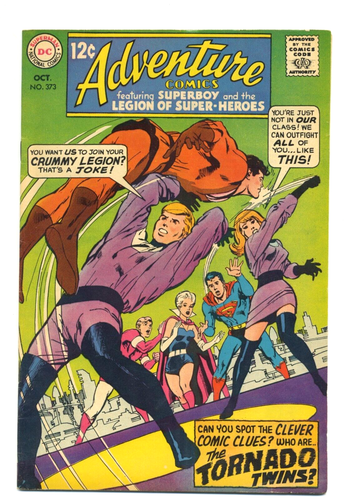 Adventure Comics #373 & 374 7.0 VF/FN (1938 series) 1st App of Tornado ...