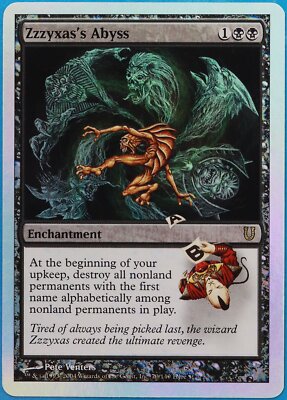 Zzzyxas's Abyss FOIL Unhinged NM Black Rare MAGIC MTG CARD (ID# 467175 ...