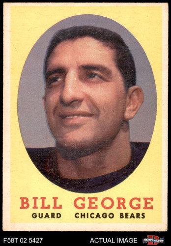 1958 Topps #119 Bill George Bears HOF Wake Forest 6 - EX/MT | eBay