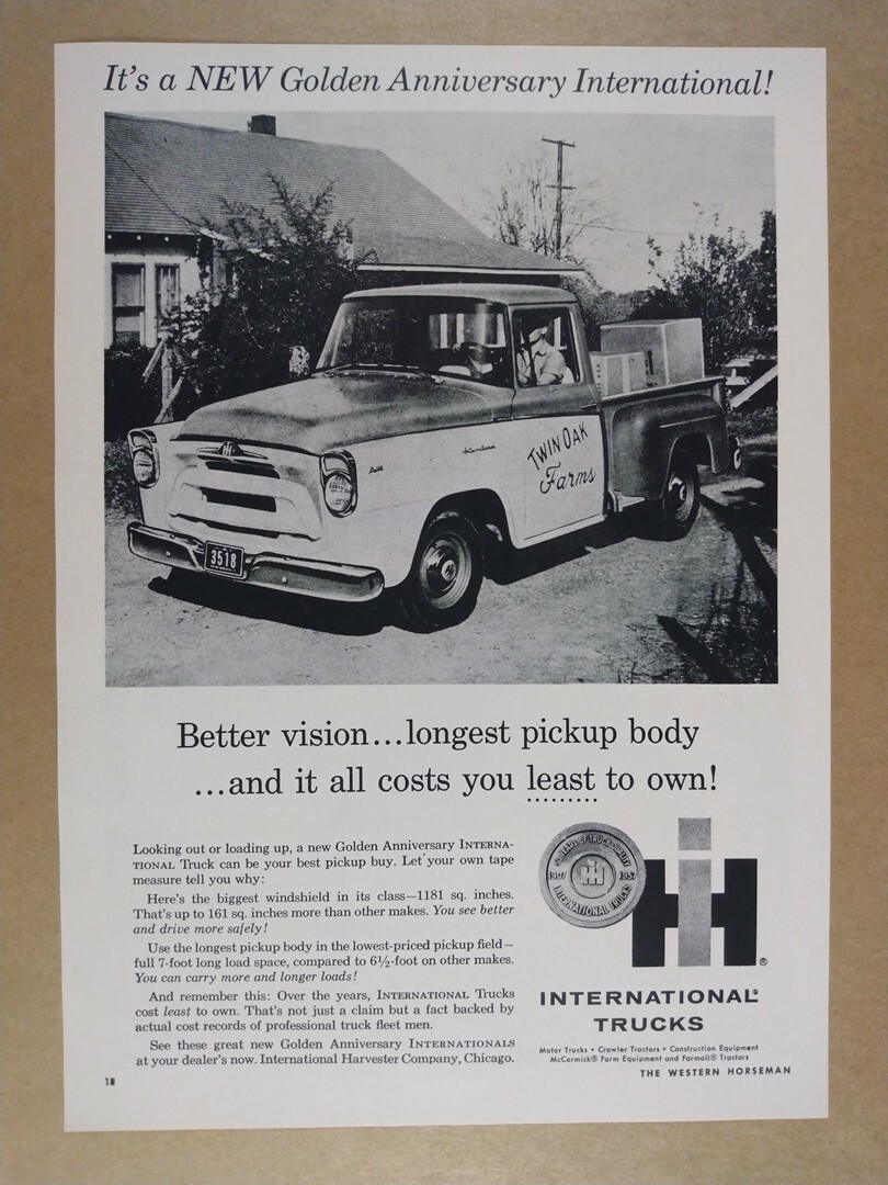 1957 IH International Harvester A100 Pickup Truck vintage print Ad | eBay