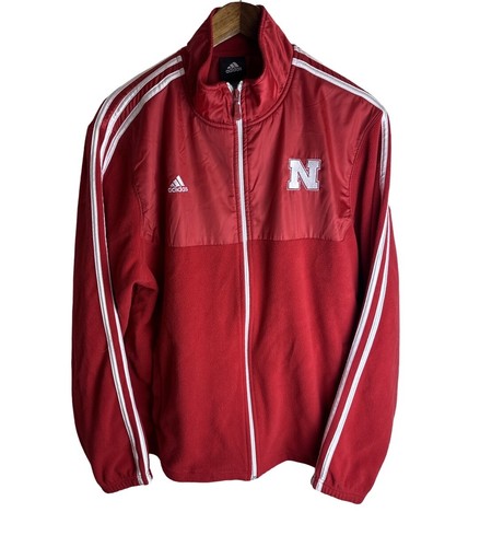 Adidas Nebraska Cornhuskers Men’s Zip Up Fleece Jacket Size Medium | eBay