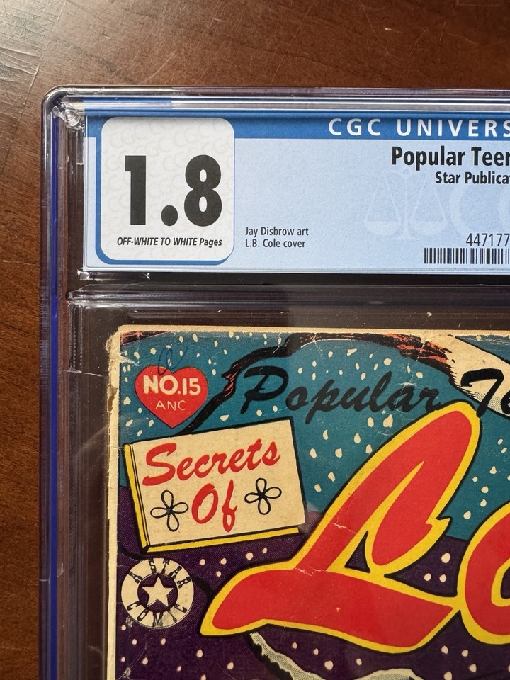 1953 Star Popular Teen-Agers #15 Classic GGA Romance LB Cole Cover CGC ...