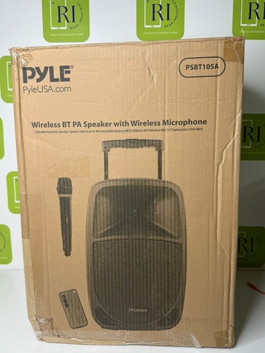 Pyle 1000W Portable Bluetooth PA Speaker, Rechargeable w/ Wireless MIc ...