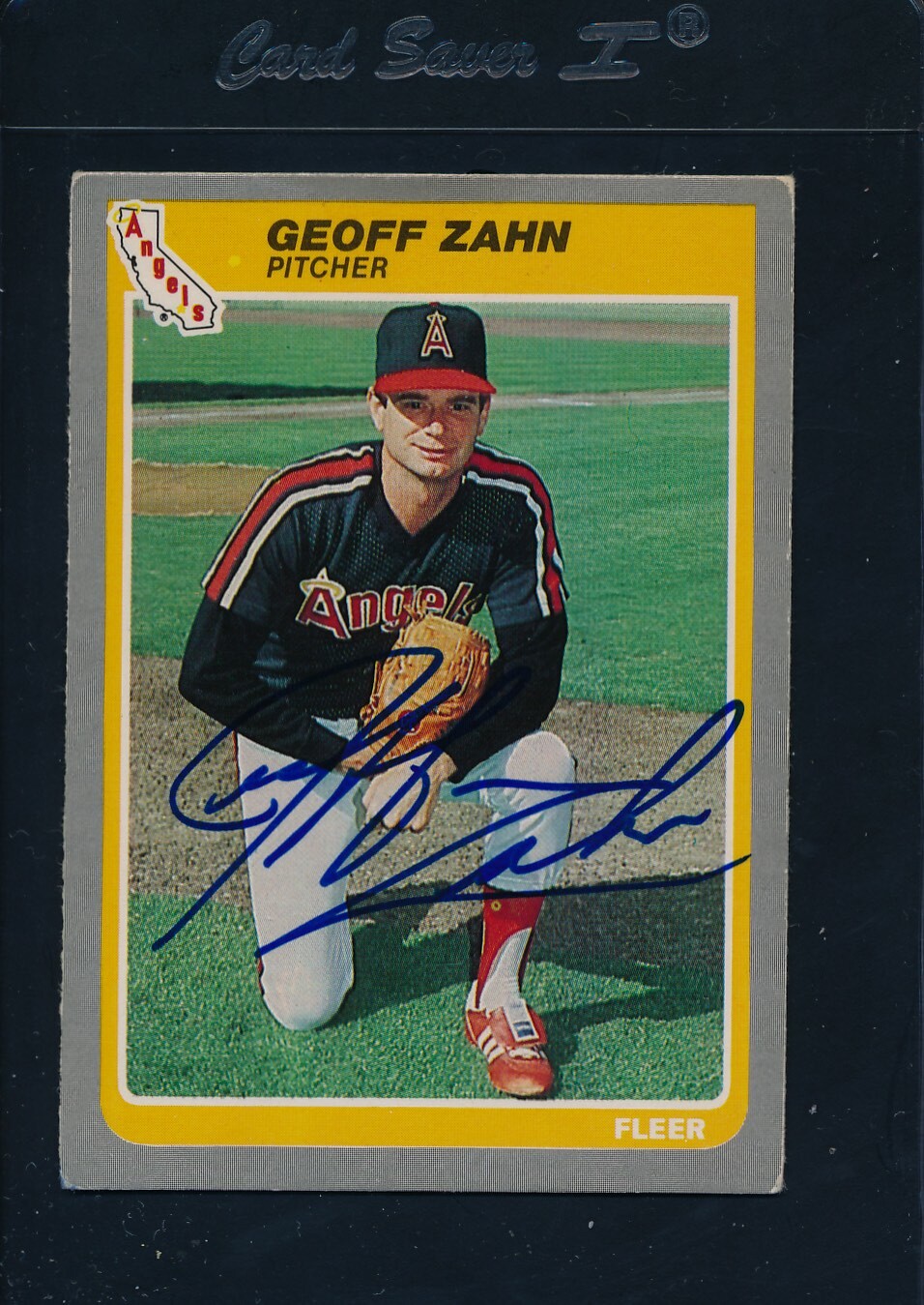 1985 Fleer #317 Geoff Zahn Angels Signed Auto *28927 | eBay
