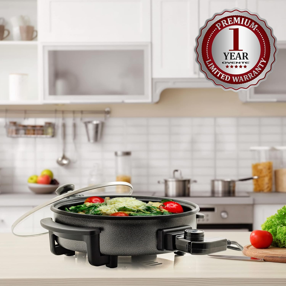 Sarten Antiadherente Electrico Con Tapa De Vidrio Utensilios Cocina ...