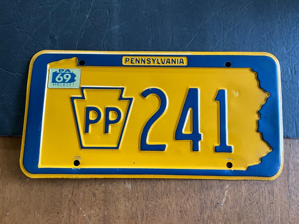1969 Pennsylvania Press Photographer License Plate Tag PP 241 | eBay