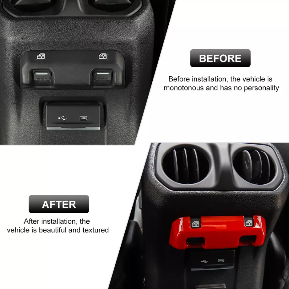 Car Rear Window Lift Switch Cover For Jeep Gladiator JT/JL 18-25 ...