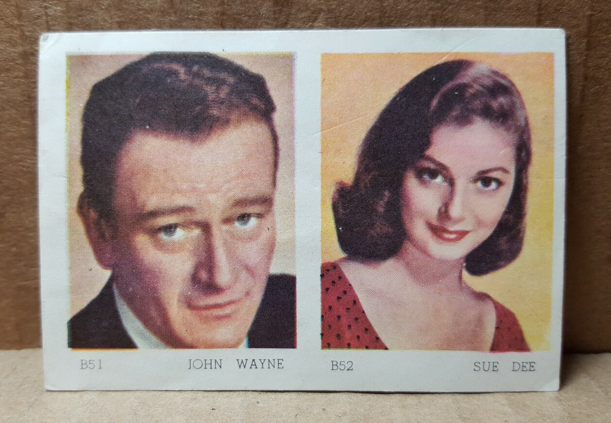 Vintage Hollywood Movie Star Trading Card - John Wayne Susan Hayward ...