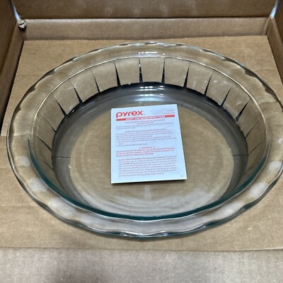 Pyrex Easy Grab 9.5 in x 1.6 in Deep Dish Glass Pie Plates Set of 2 NEW ...