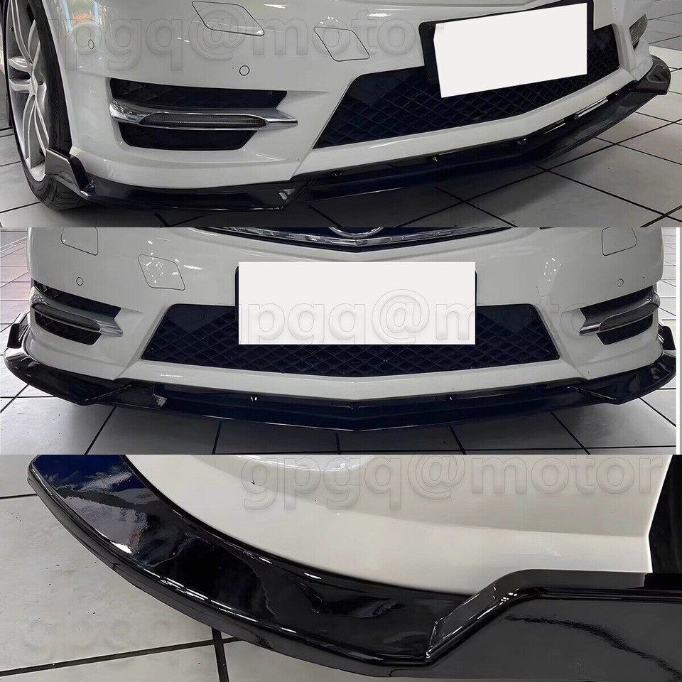 For Mercedes Benz C Class W204 Sport 2008-2014 Glossy Black Front ...