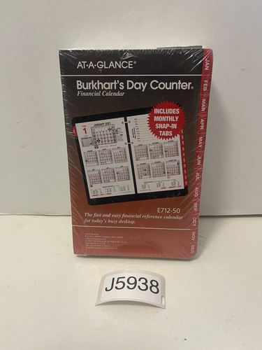 New 2021 Factory-Sealed Burkhart's Day Counter Financial Calendar E712 ...