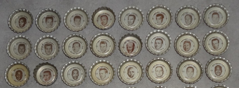 1965 Coke NATIONAL NFL ALL-STARS Bottle Caps Comp Set 70 Unitas ...