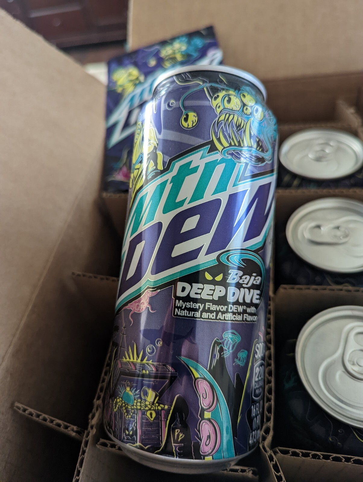 MTN Dew Baja Deep Dive 6 Pack LIMITED EDITION Promo! Unopened Cans, NEW ...