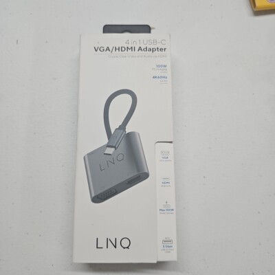 LINQ byELEMENTS 4-In-1 4K HDMI™ Adapter With USB-C, USB-A And VGA Ports ...