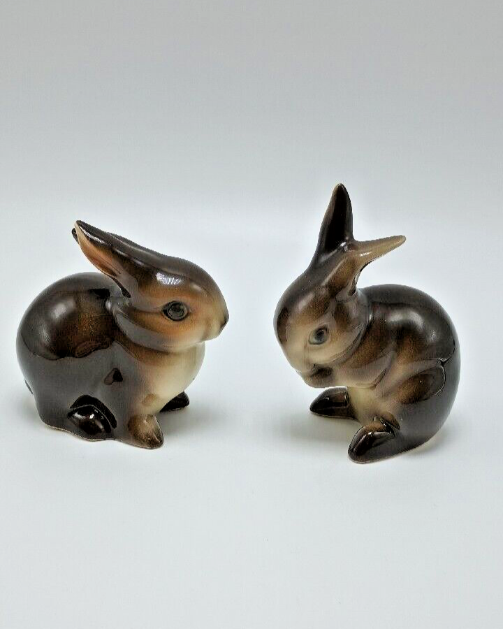 Goebel Brown Germany Porcelain Bunnies Hummel Rabbits Porcelain ...