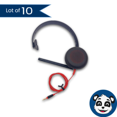 Lot of 10 PLANTRONICS Poly Blackwire C5210T with C5200 Adapter USB ...