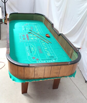 10' CRAPS TABLE - Traveling Casino w/ Transport Crate- Easy Set Up ...