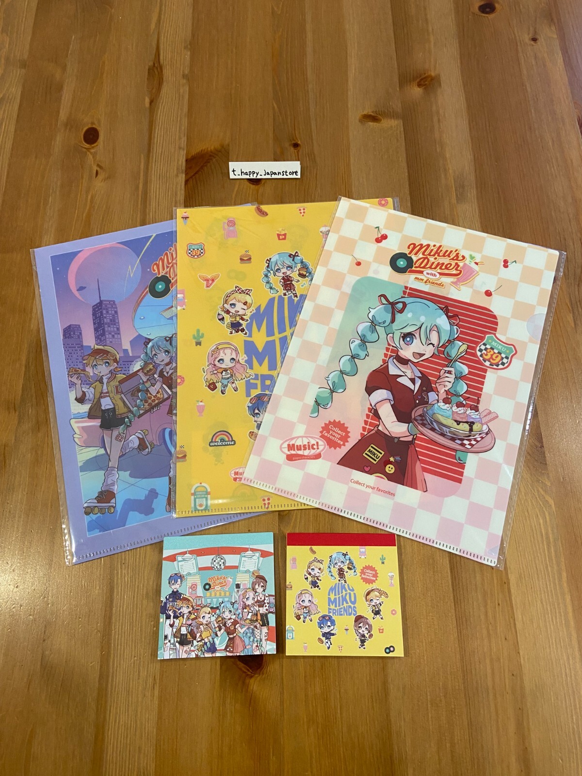 Hatsune Miku Vocaloid Diner pattern 5 Piece Set Daiso JAPAN | eBay