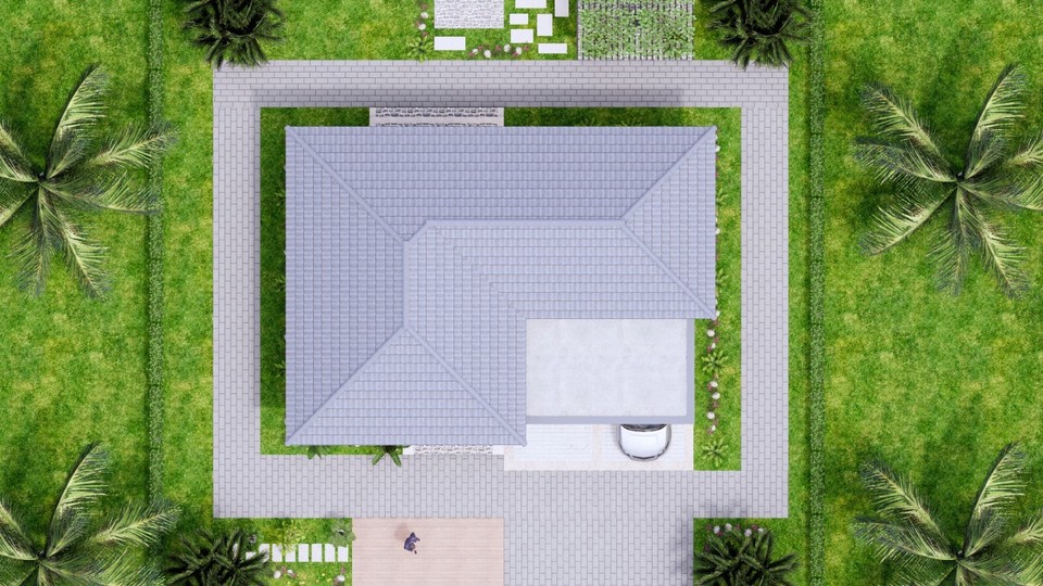 40x28 Feet Small House Plan 12x8.5 Meter 3 Beds 2 Baths Hip PDF & A4 ...