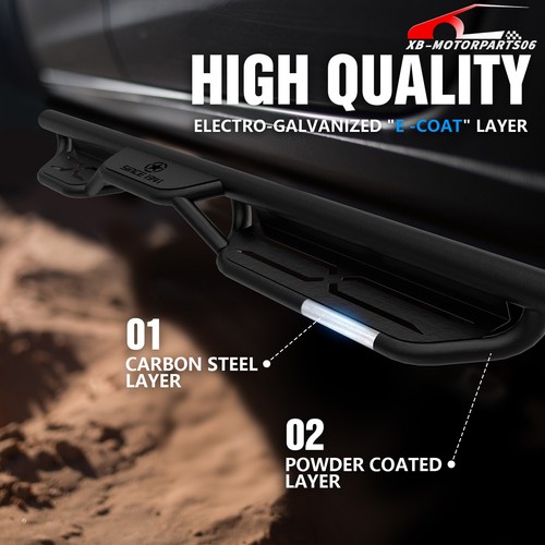 Side Steps Running Boards Nerf Bar Plates For 2020-2026 Jeep Gladiator ...