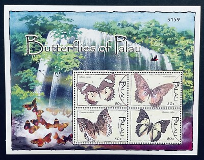 PALAU BUTTERFLY STAMPS SHEET MNH 2004 WILDLIFE INSECT FAUNA NATURE ...