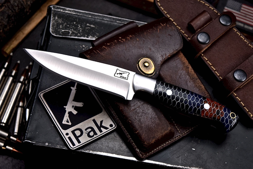 CFK IPAK Handmade D2 Custom HONEYCOMB Small Hunting Skinner Sport Knife ...