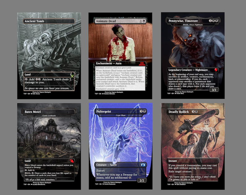 Classic Horror Inspired Commander Proxy Deck – 100 Card Custom MTG ...