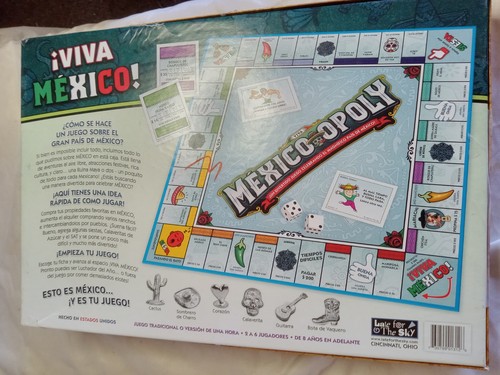 Mexico Opoly Monopoly set in Mexico Mexicoopoly Board Game Toy Late for ...