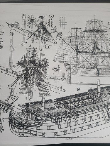 HMS Victory Ship Model Plans Full Set Printed 17in X 11in | eBay