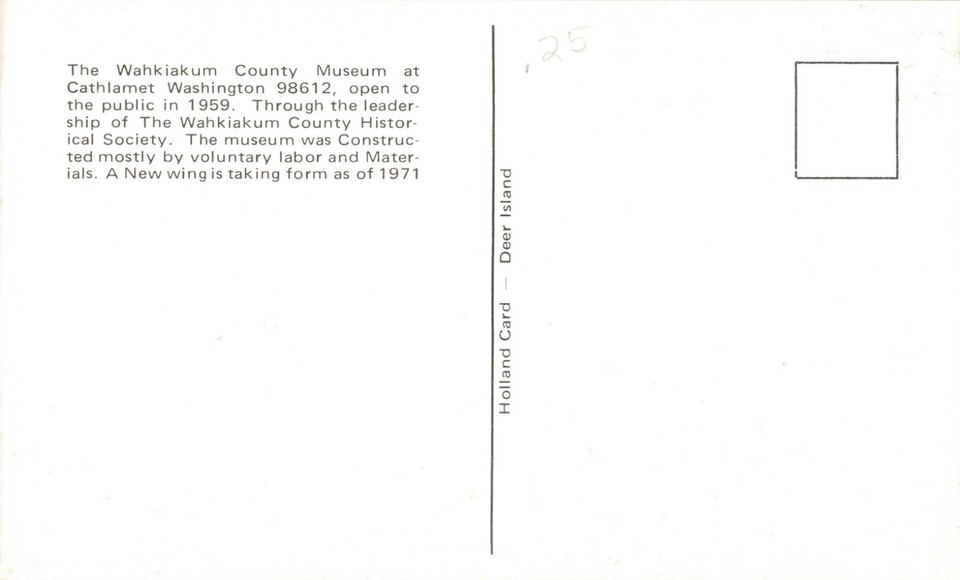 Postcard Wahkiakum County Museum Interior Cathlamet Washington WA | eBay