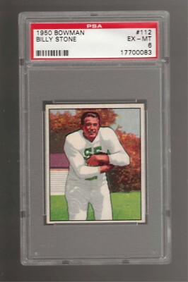 1950 Bowman Football #112 Billy Stone PSA 6 EX MINT | eBay