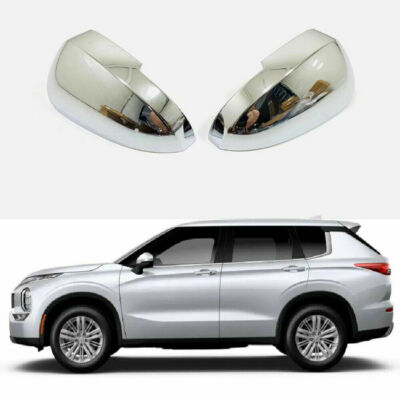 2Pcs Side Rear View Mirror Cover Cap Trims Fits for Mitsubishi ...