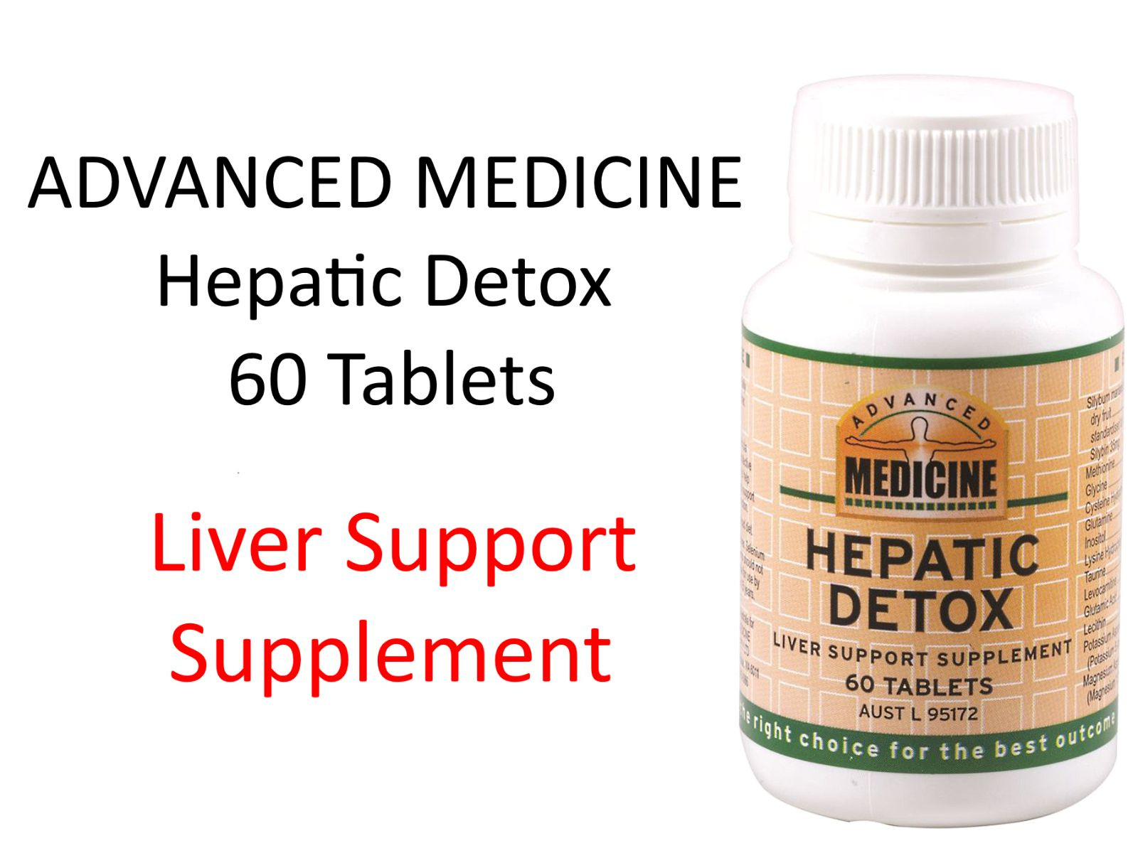 ADVANCED MEDICINE Hepatic Detox 60 Tablets ( Liver Support Supplement ...