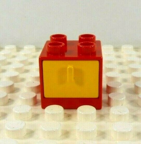 Lego Duplo Item Nightstand/Storage Drawer (1) red/yellow | eBay