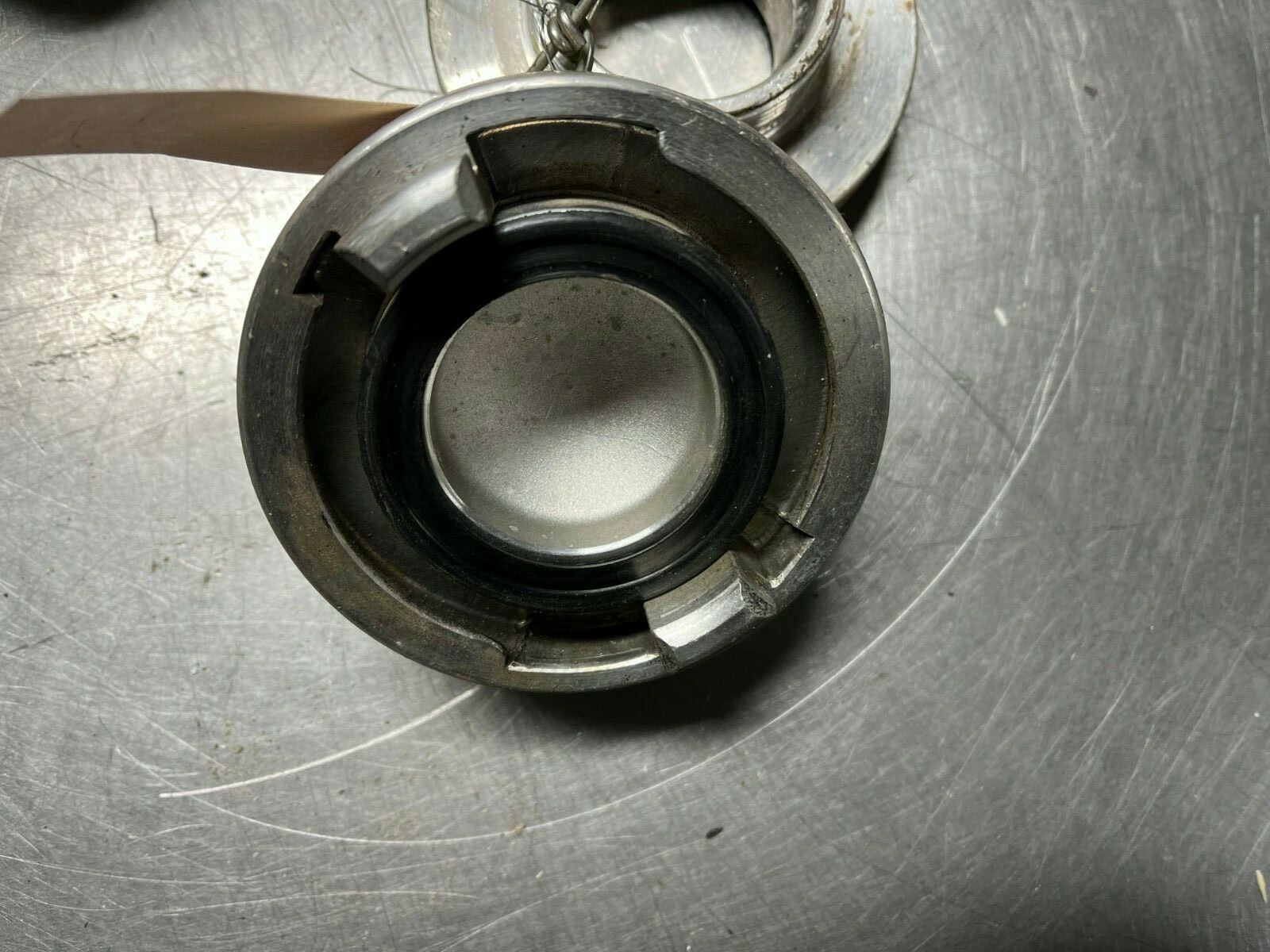 DIN 14311 Aluminum CAP w/ Chain &Male Threaded Adapter Fire Hose ...