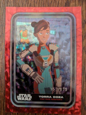 TORRA DOZA 2023 Topps Star Wars Flagship RED CRACKED ICE FOIL /199 Card ...