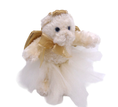Heavenly Angel Bear Gund Plush Stuffed Animal With Gold Wings And Halo ...