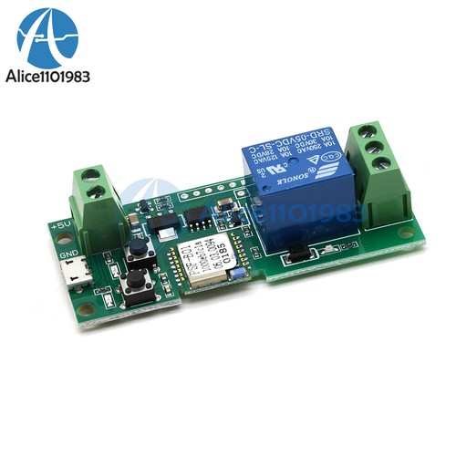 5V Self-lock Smart WiFi Wireless Switch Relay Module DC5V by APP ...