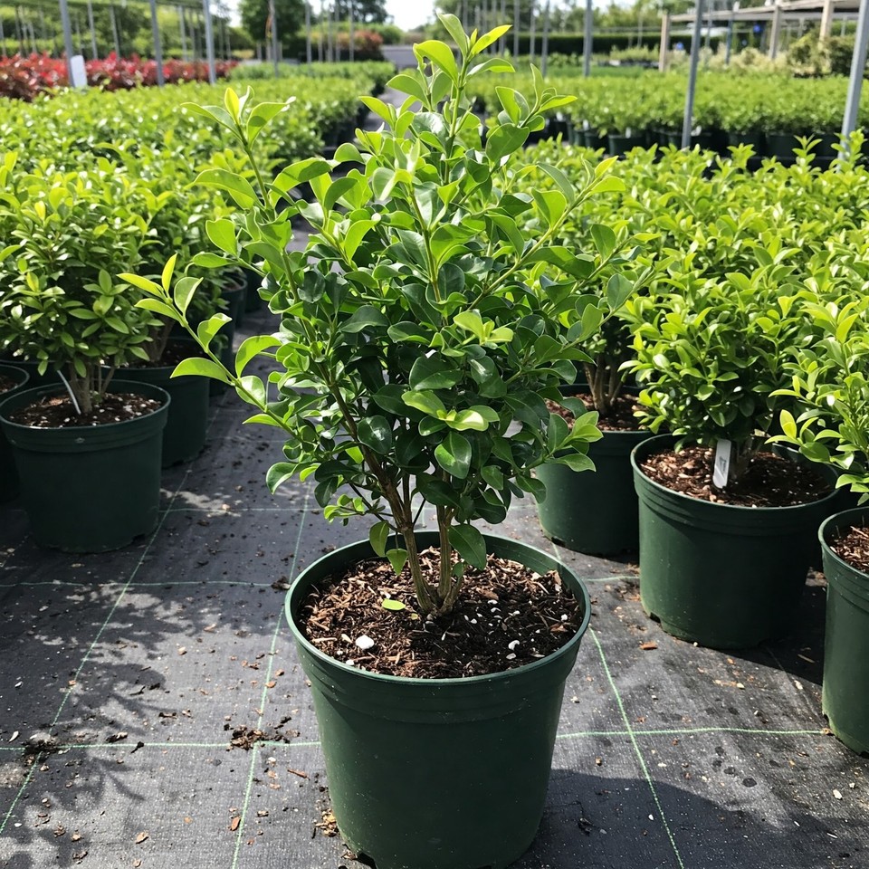 Privet Hedge Plant Ligustrum Wax Shrub Wavy Leaf Recurve Blooms 1 Gal ...