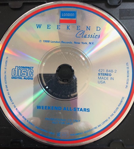 WEEKEND CLASSICS Music Cd WEEKEND ALLSTARS Promotional- No Cover | eBay