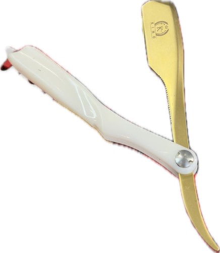 Gold Straight Razor Feather Style Klutch Pinch To Release Mechanism ...