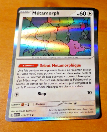 POKEMON CARD HOLO CARTE METAMORPH 132/165 FR NM MEW 2023 | eBay